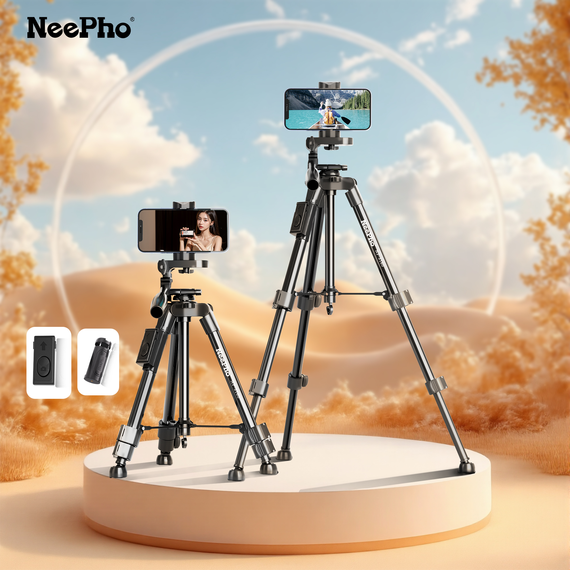 Neepho Tripod 30-65cm Neepho NP-3160S Phone/Camera Stand Premium Alloy ...