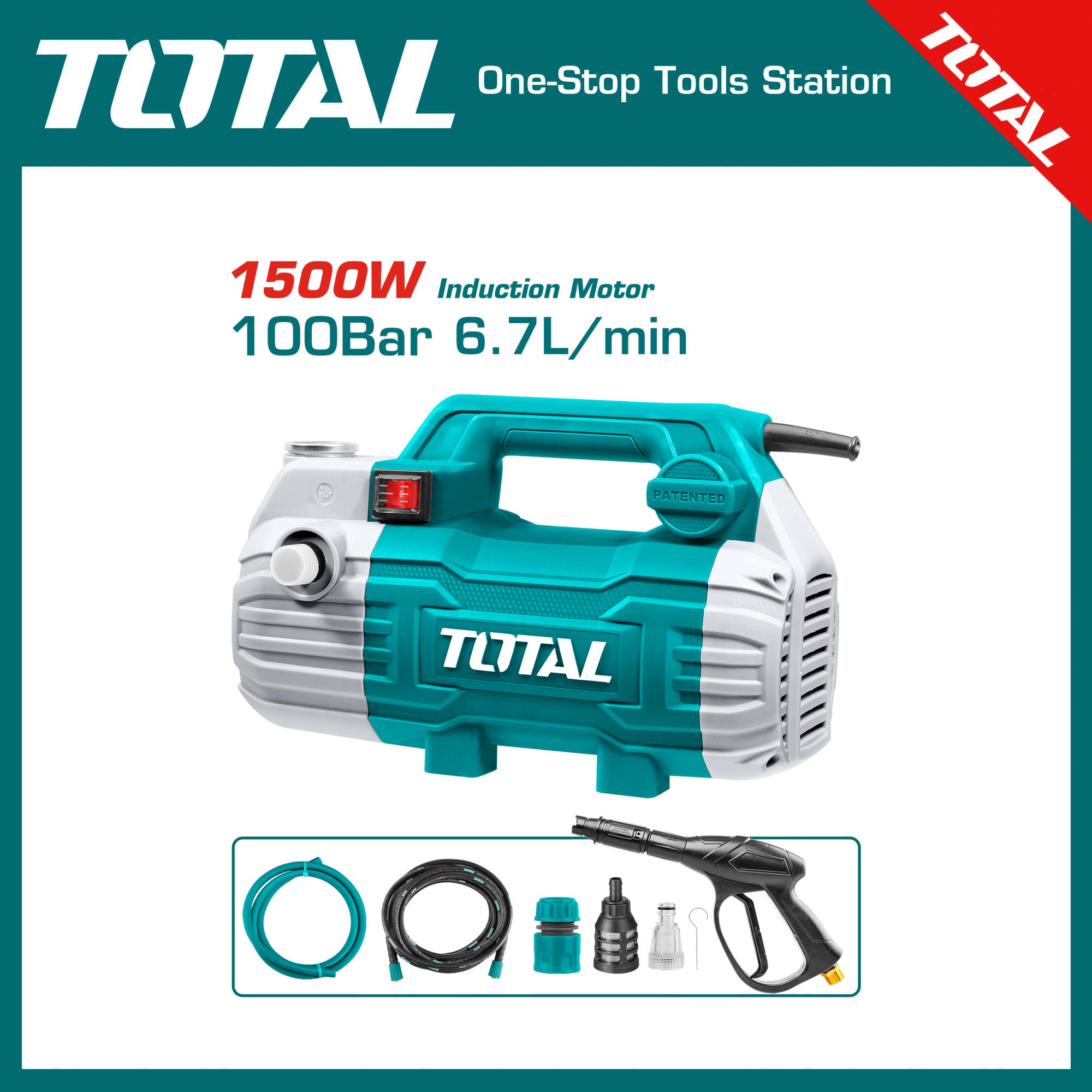 TOTAL High pressure washer 1500W TGT11236 | Shopee Malaysia