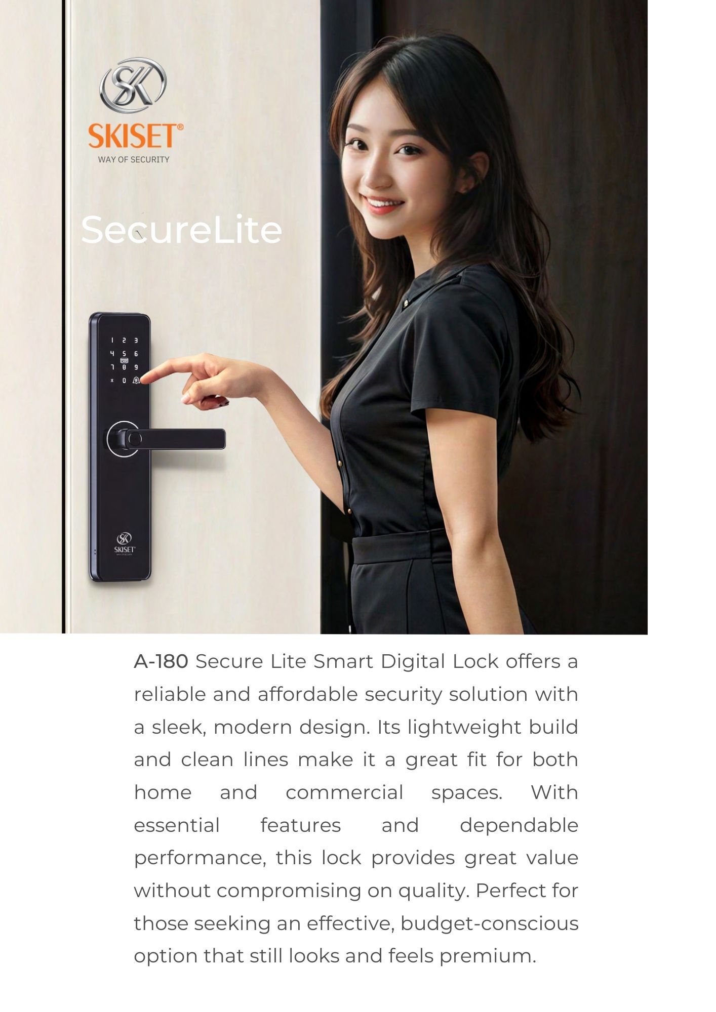 Local Supply SKISET A180 SL6085 TTLOCK Door Digital Smart Door Lock ...