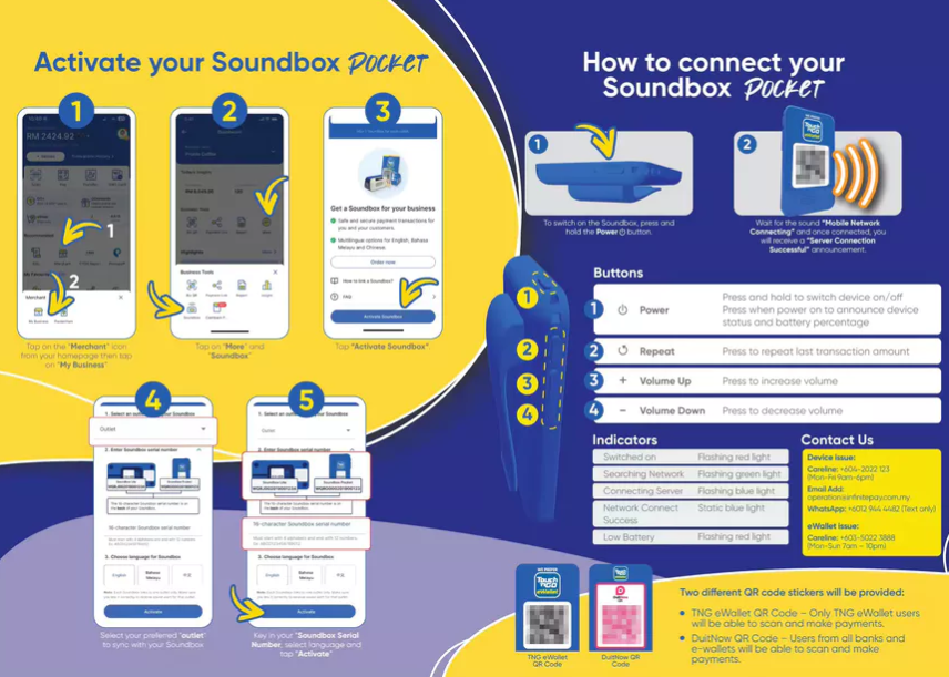 Touch n Go eWallet Soundbox TNG Soundbox For Duitnow QR Code | eWallet ...
