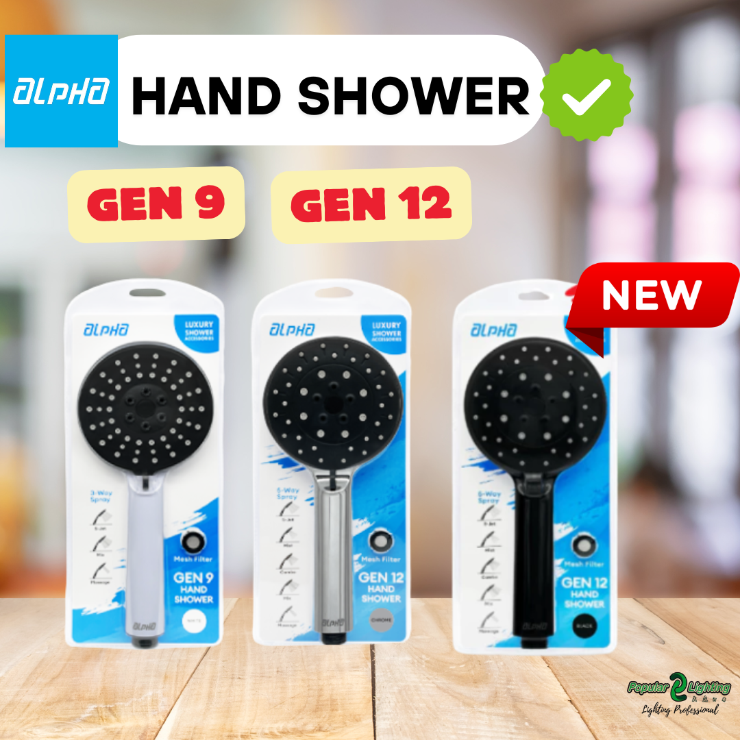 【New】ALPHA Hand Shower Head GEN 11 or GEN 9 with Chrome Colour ...