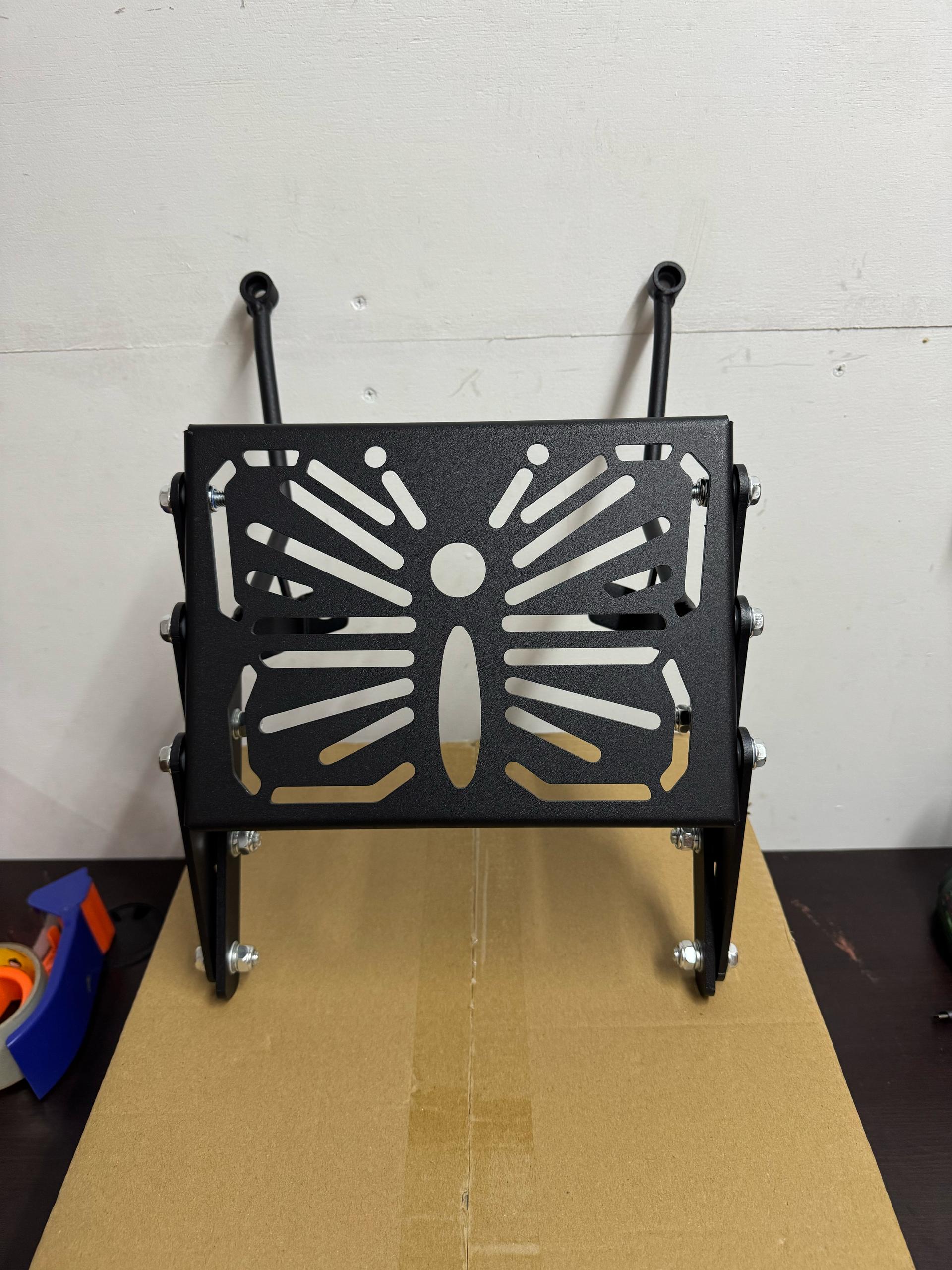 CNC Black Butterfly Adjustable Foldable Rear Rack / Monorack Honda ...