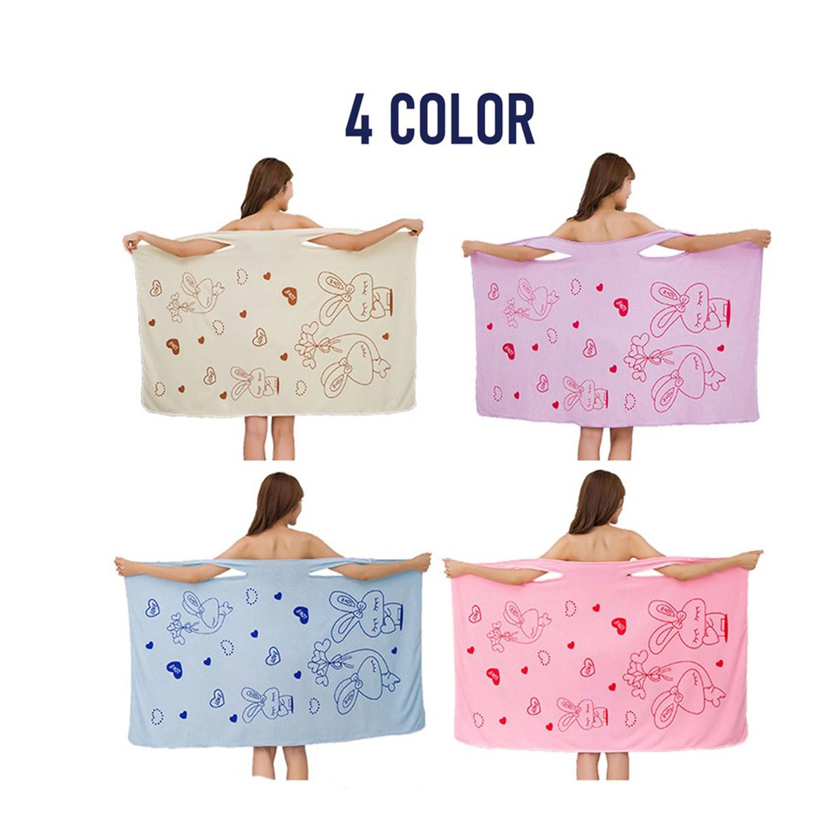 Microfiber Wearable Bath Towels Fast Drying Night Wear Pajamas Bathrobe Towel Tuala Mandi ...