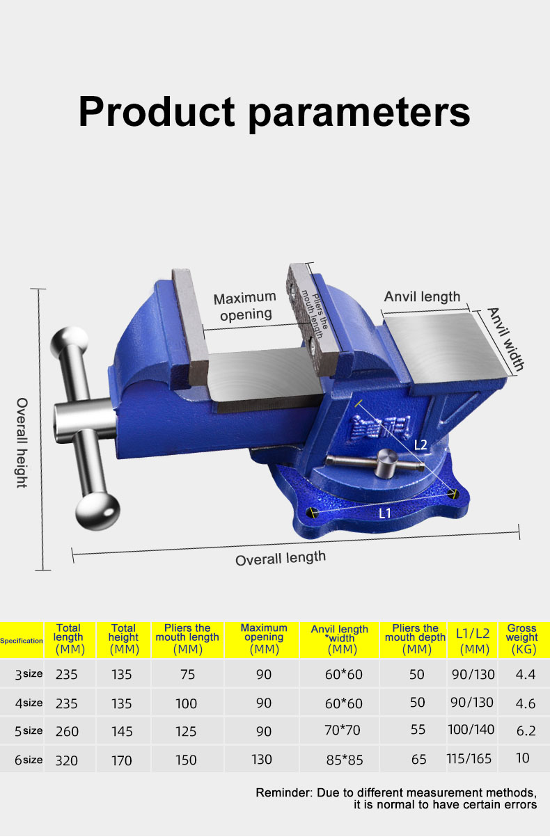 【Hot Sale】🔥 3'' / 4" / 5 '' / 6 " Heavy Duty Clamp Bench Vise Clamp Tool 360° Base Table Bench ...