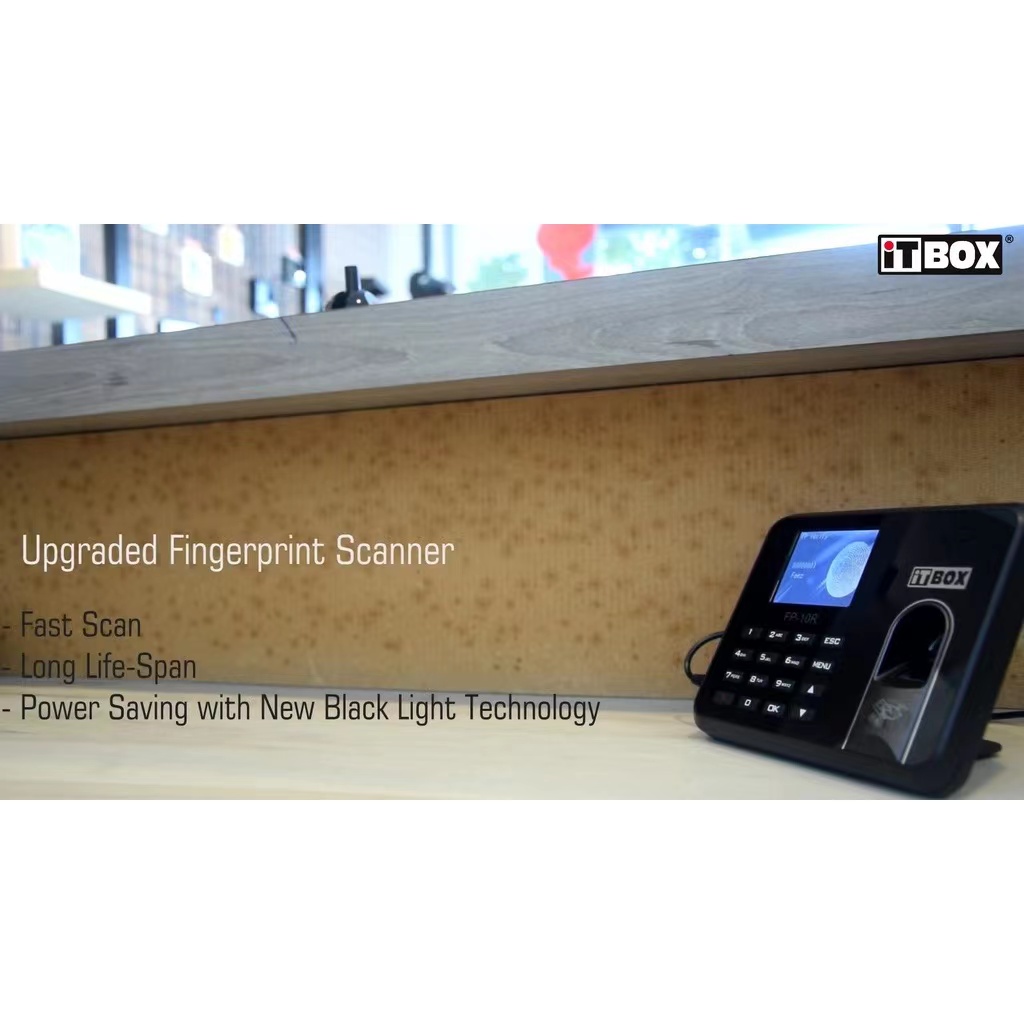 iTBOX FP-10 Fingerprint Thumbprint Time Attendance Machine | Mesin ...