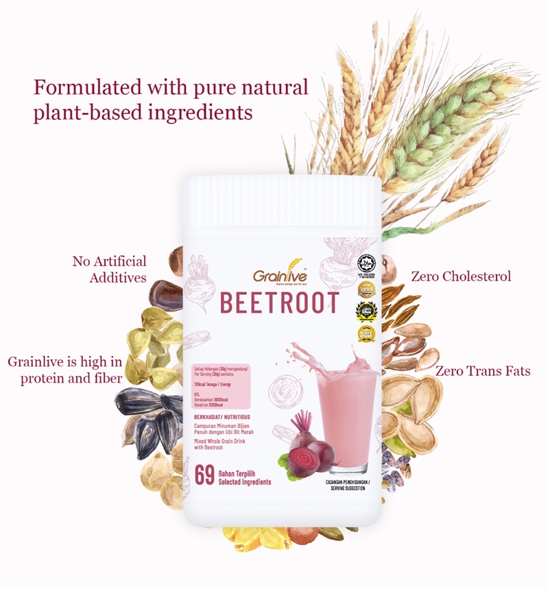 Grainlive Beetroot Minuman Bijirin Sihat / Multigrain Nutritional ...