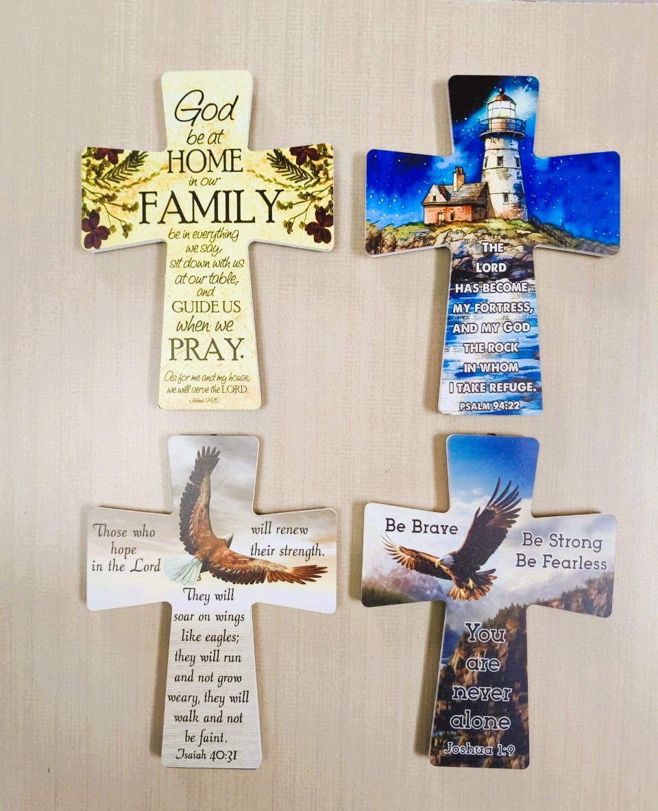 MDF Cross 15*20 cm with Bible Verse• MDF Wood • Christian Gift• Chosen ...