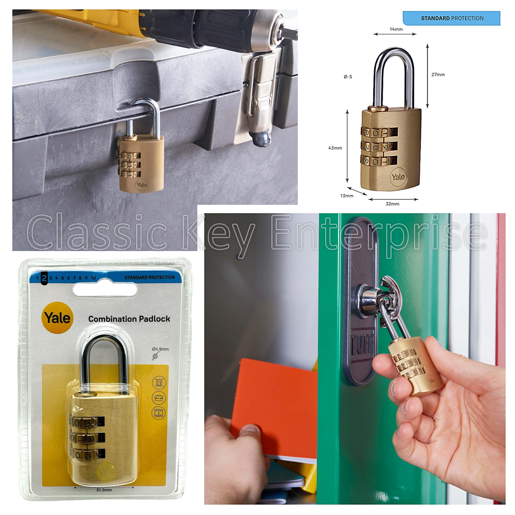 Yale Padlock Combination Numbering Brass Body Model Y150B Outdoor ...
