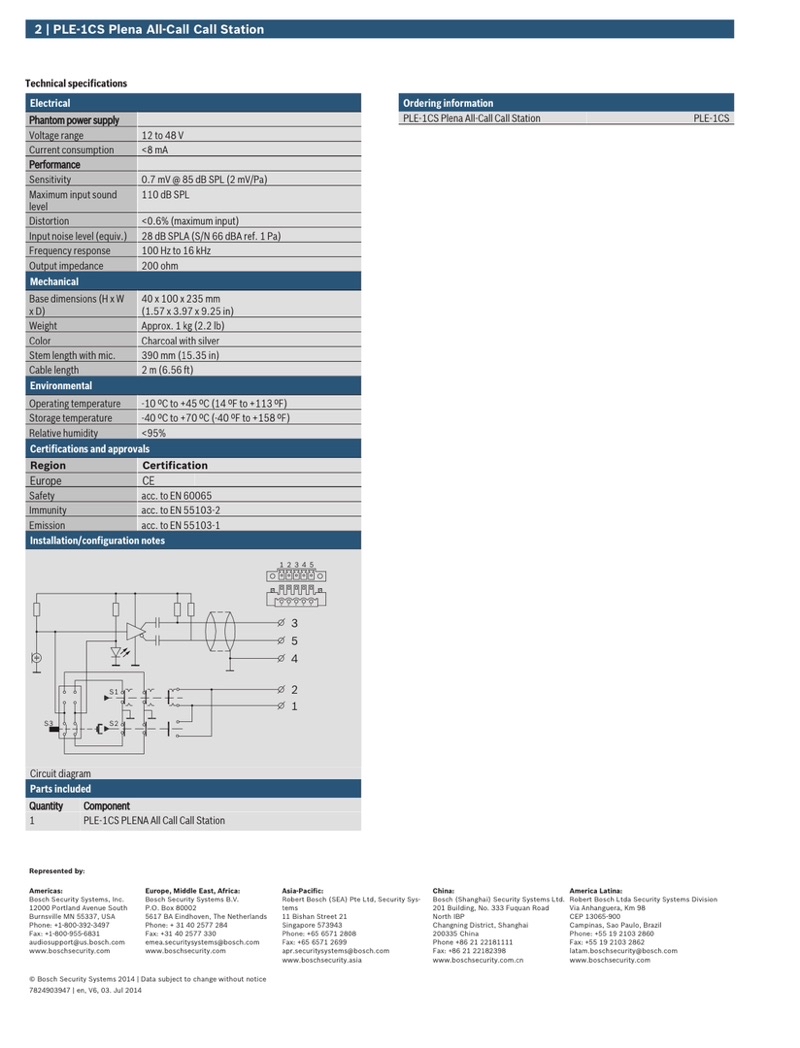 BOSCH PLENA PLE-1SCS Plena heavy duty tabletop unidirectional paging ...