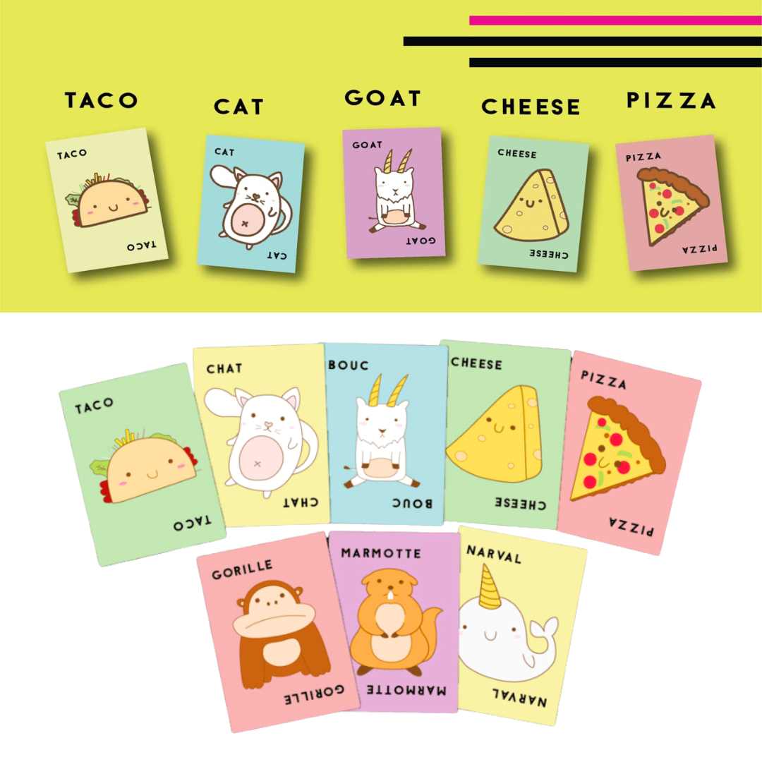 Taco Cat Goat Cheese Pizza Card Game Fun Party Game For Friends Family ...