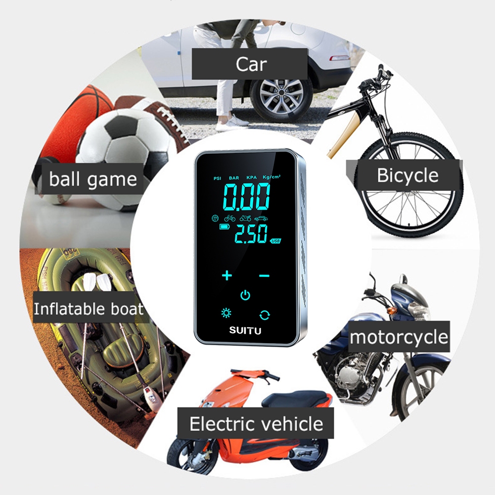 Pam udara elektrik mudah alih kereta ,motosikal.,basikal,bola touch ...