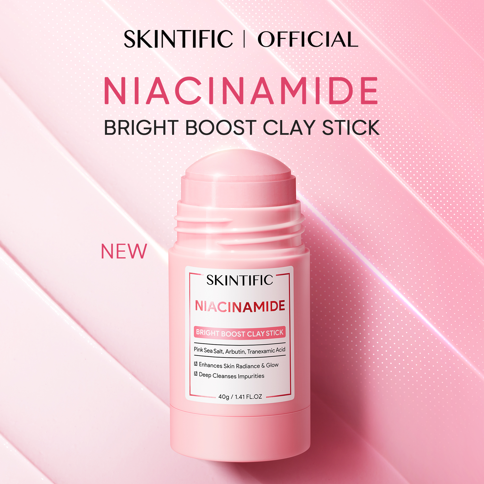 3pcs-SKINTIFIC Clay Mask Stick Niacinamide Brightening，Mugwort Acne ...