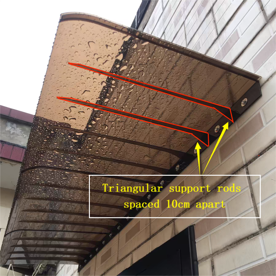 Durable New Upgrade Awning Invisible Canopy Eaves Balcony Patio Cover ...