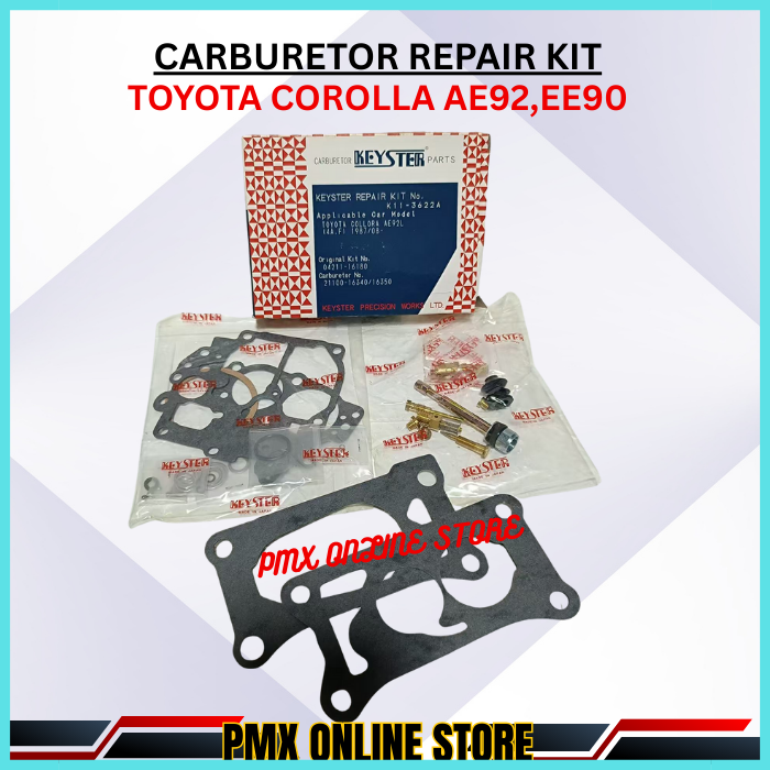 (CLEAR STOCK )TOYOTA COROLLA AE92, EE90 Carburetor Repair Kit ( K11 ...
