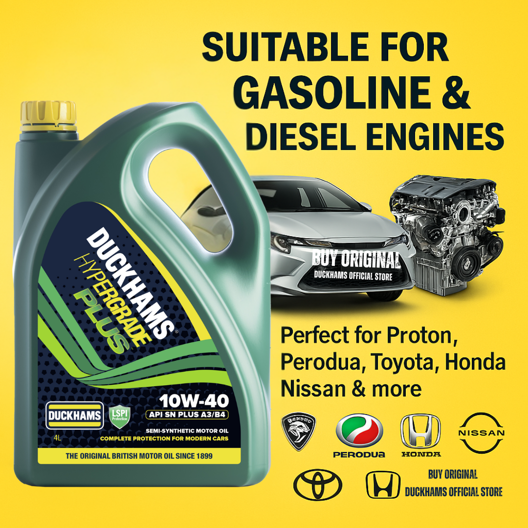 DUCKHAMS HYPERGRADE PLUS 10W-40 SN PLUS (4 LITERS) - SEMI SYNTHETIC ...