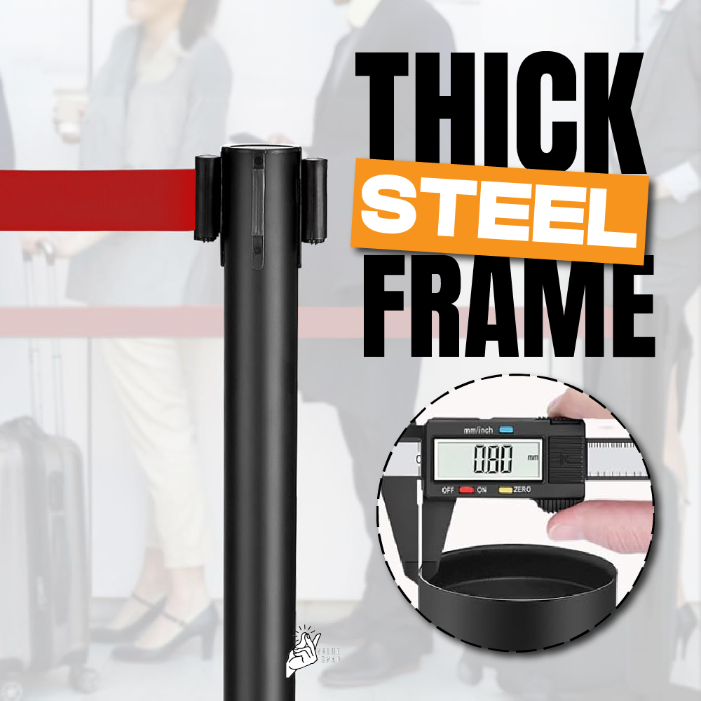 Queue Stand Barricade Barrier Metal Pole Queue Up Stand Stainless Steel ...