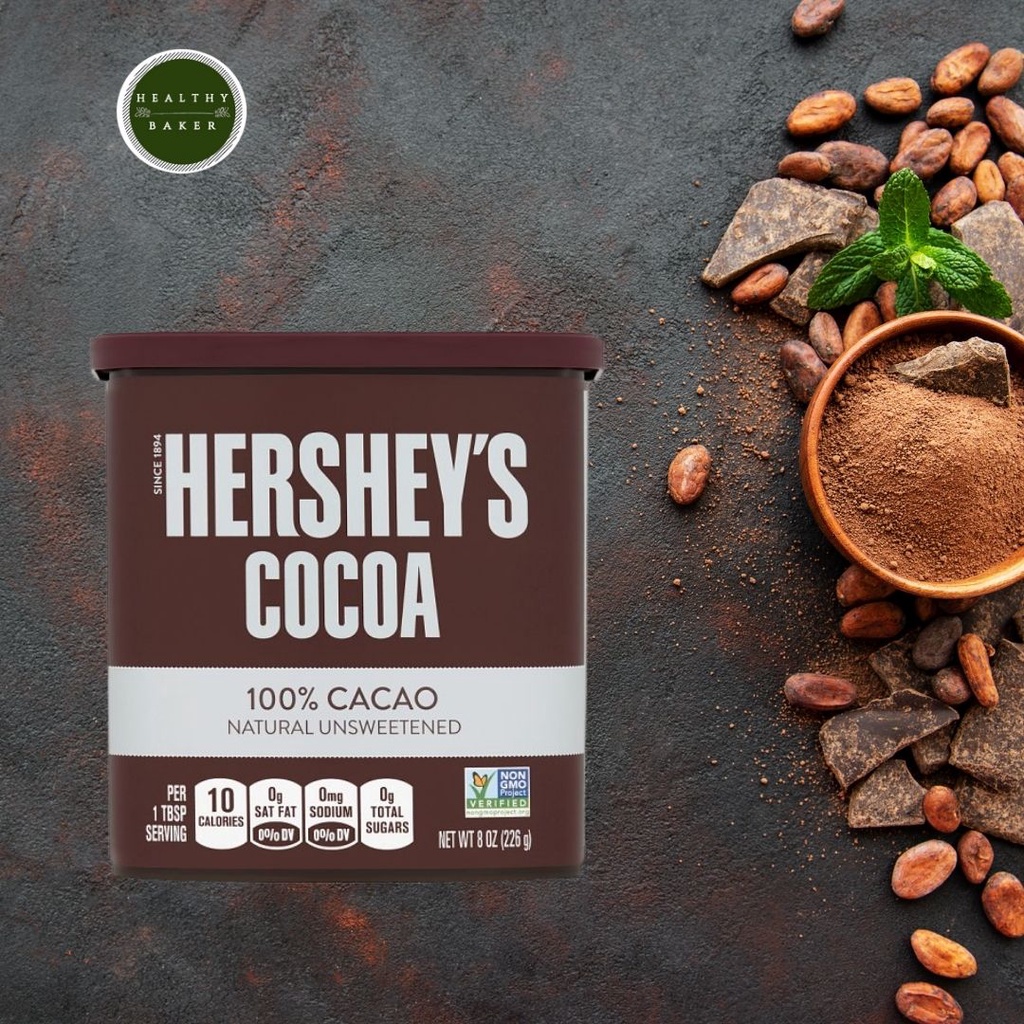 Chocolate Coklat Dark Cocoa Powder Serbuk Koko 100% Hershey's Natural ...