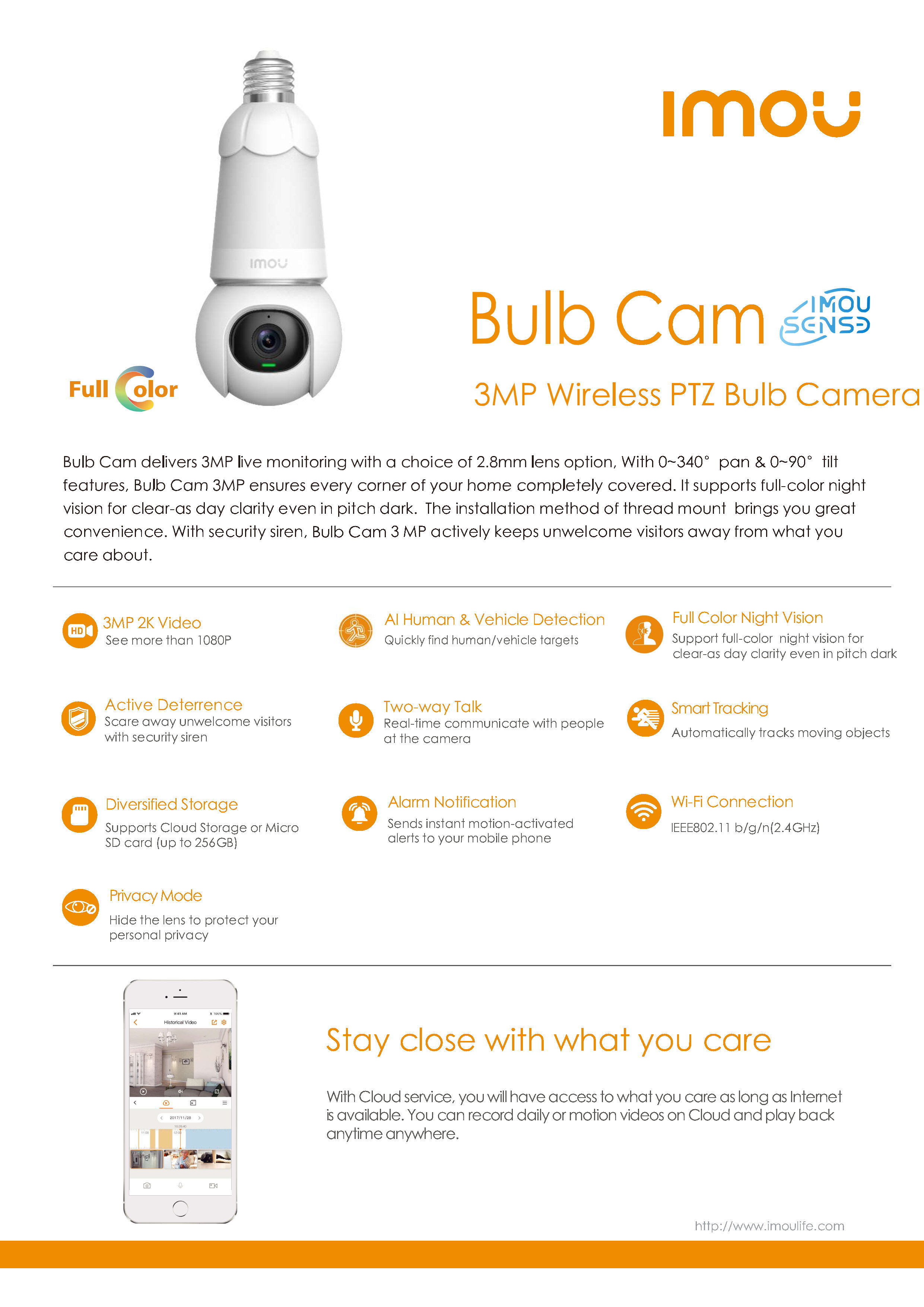 IMOU BULB CAM (3MP / 5MP) E27 6500K DAYLIGHT SMART WIRELESS SECURITY ...