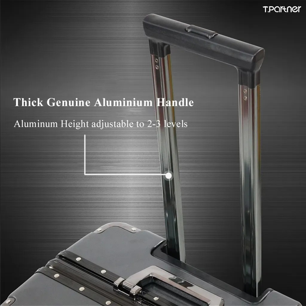 Tpartner [Kuat & Tahan Lama] Beg Bagasi Titanium Series Aluminium Structure Travel Luggage Bag ...