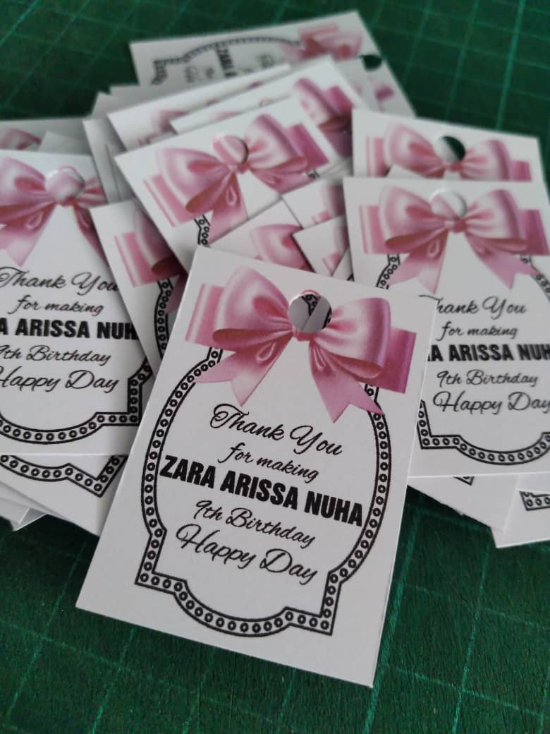 masyasticker 30 60 100 pcs Custom Made Thank You Wedding Birthday ...