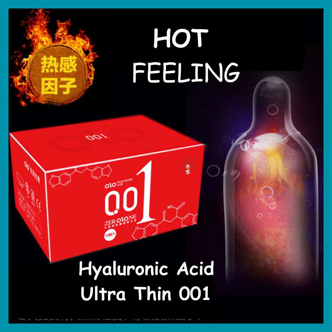 OLO 001 Ultra Thin Hyaluronic Acid Condom (10 Pcs) Kondom Nipis 001 超薄玻尿酸安全套 避孕套 男神套 女神套 ...