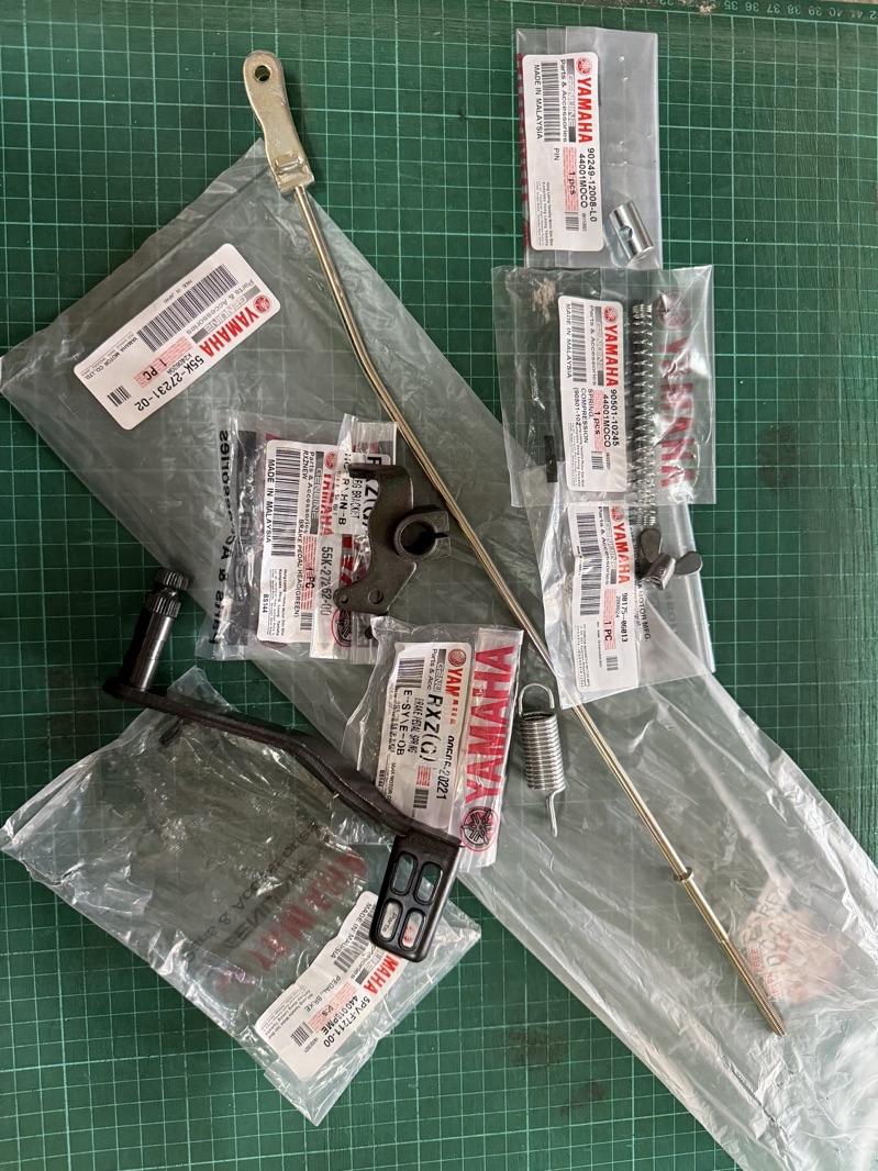 YAMAHA RXZ COMBO BRAKE COMPLATED SET BRAKE LEG / BRAKE ROD / BRAKE ...