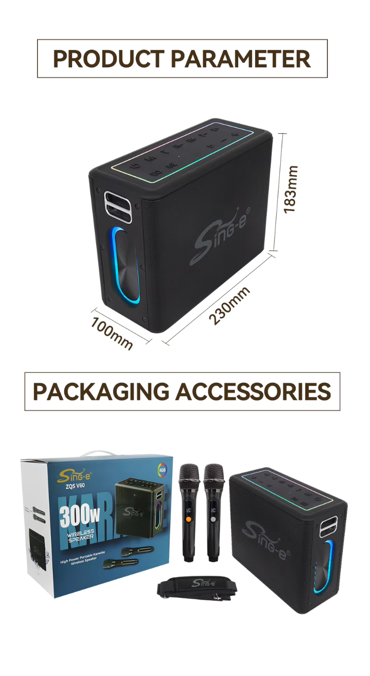 Sing E ZQSV60 Speaker Karaoke Bluetooth Power Bank 12000mAh Lebih Tahan Bass Woofer BT TWS TF FM ...