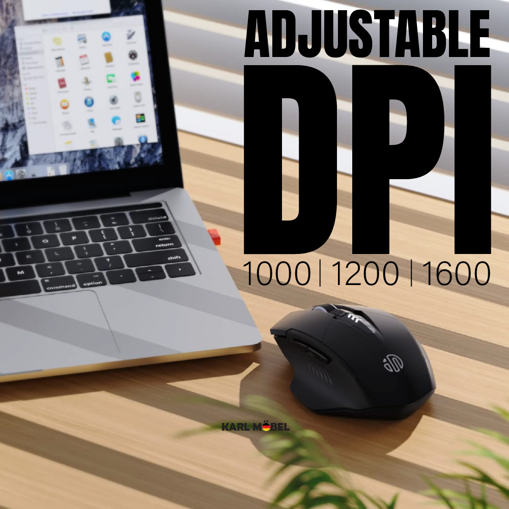Wireless Mouse Rechargeable Inphic M6P 2.4G 500mAh Battery Indicator ...