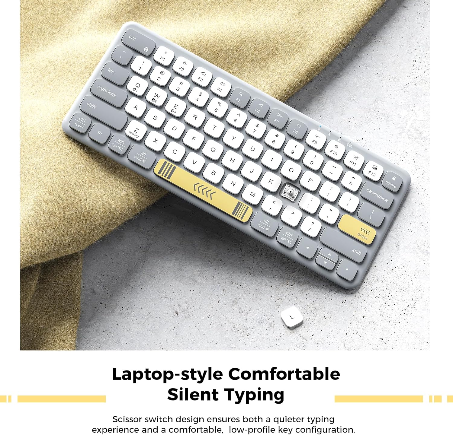 iClever BK50 Compact Bluetooth Keyboard, Portable, Vibrant Colors ...