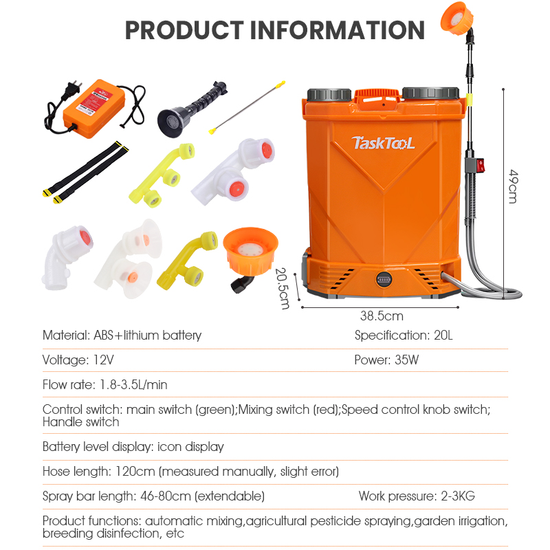 🔥TASKTOOL 20L/15L Electric Knapsack Sprayer Pump / Pam Racun Bateri ...