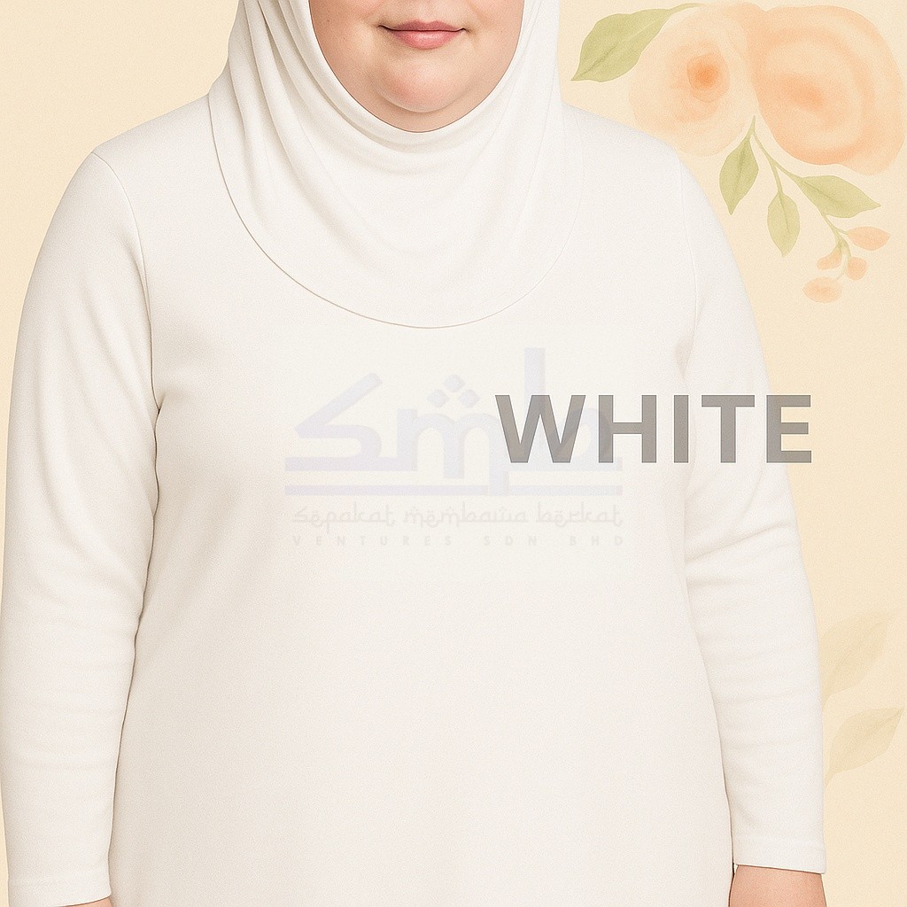 (PMN) Baju Inner Cotton PLUS SIZE Lengan Panjang / Inner Baju BIG SIZE ...