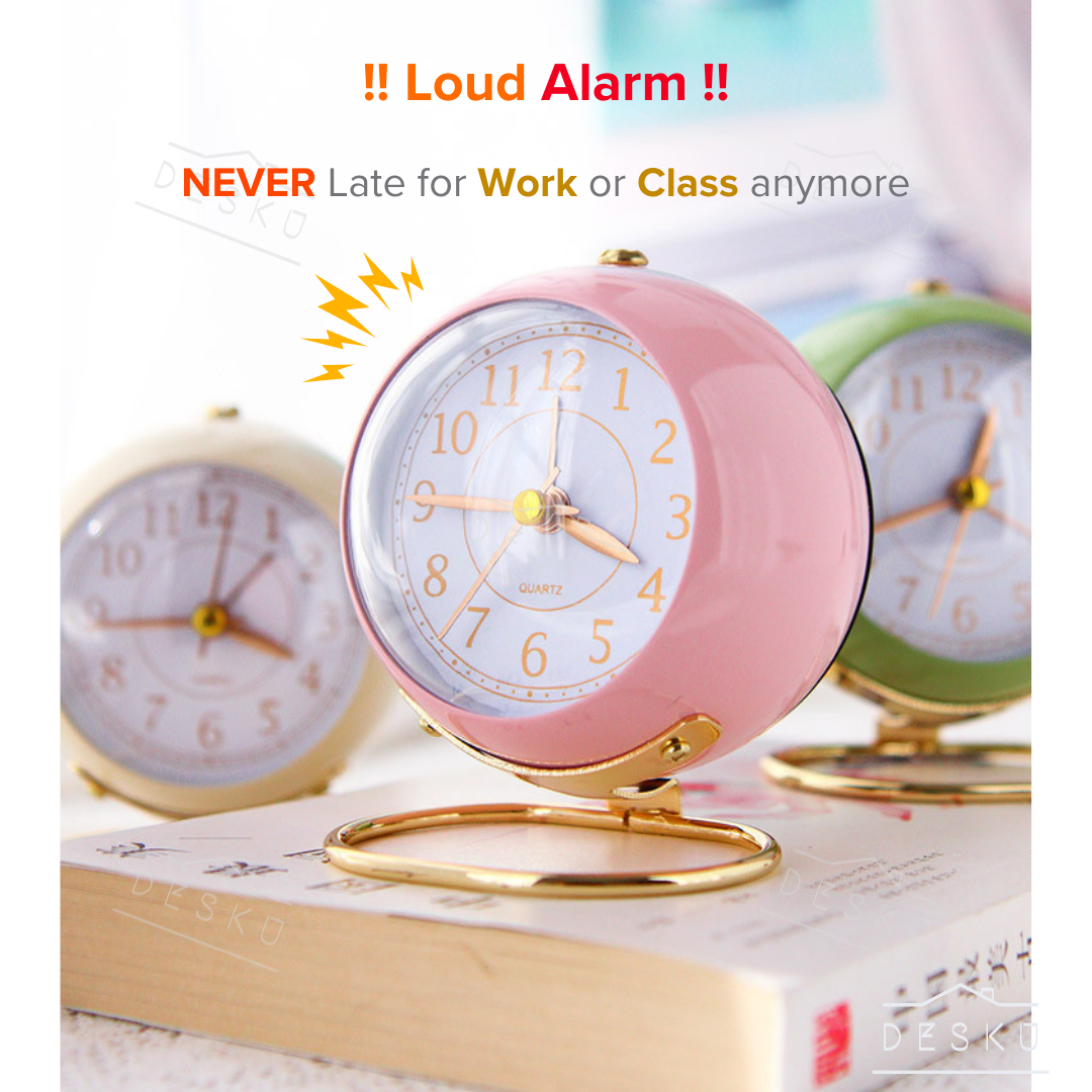 Ins Style Retro Table Clock Student Alarm Clock Simple Alarm Clock ...