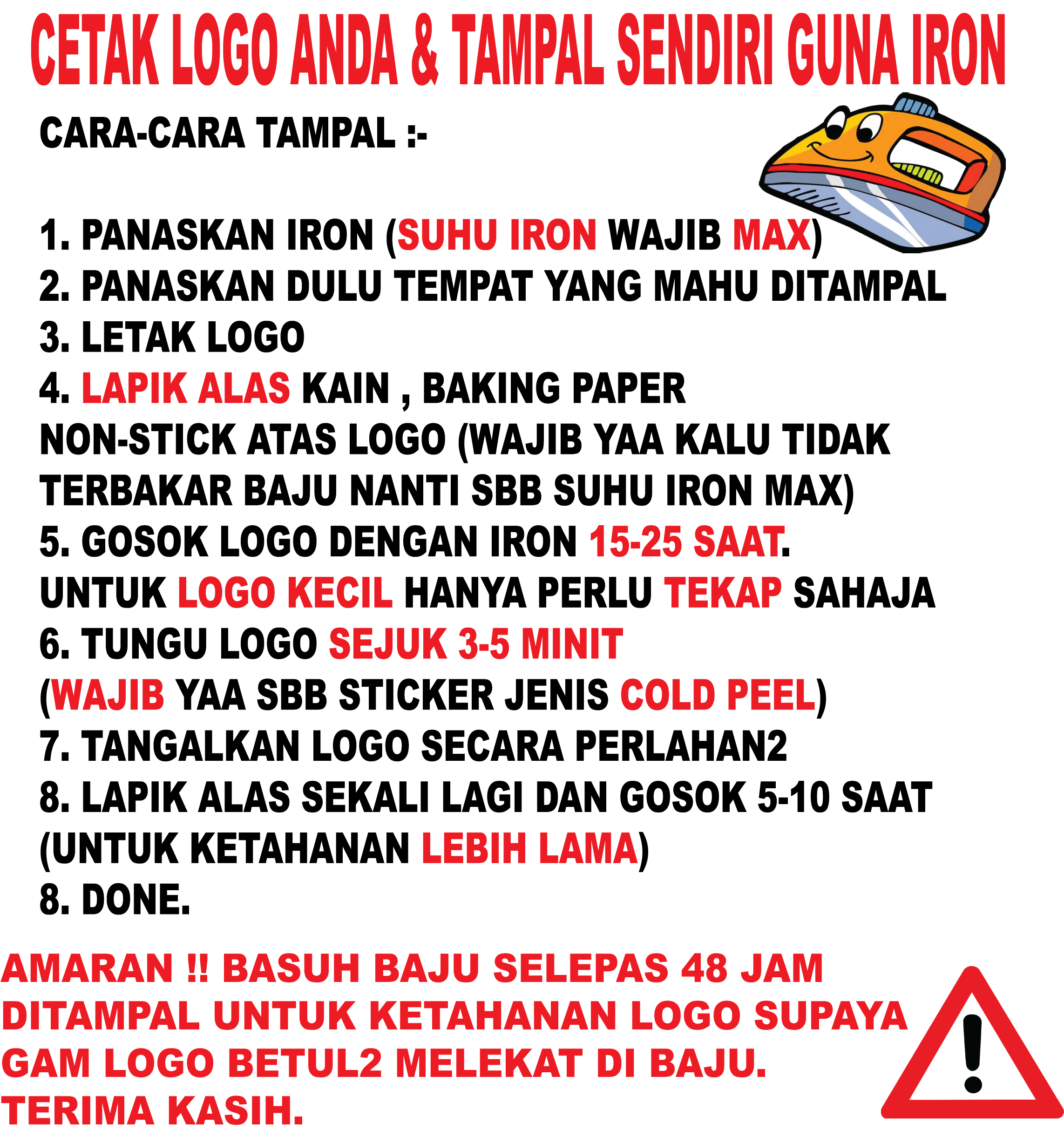 IRON ON BENDERA MALAYSIA JALUR GEMILANG TAMPAL DI BAJU SEKOLAH PAKAIAN ...