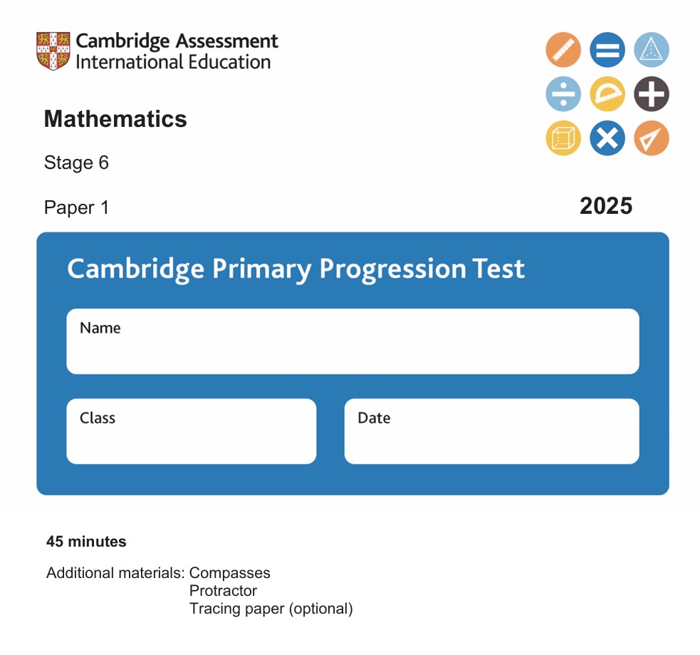 PTM [LATEST 2026] Cambridge PRIMARY Progression Test Math + Answers ...