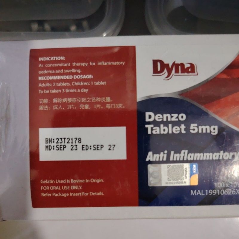 Tablet Denzo 5mg 100x10( Exp sept 2027) | Shopee Malaysia