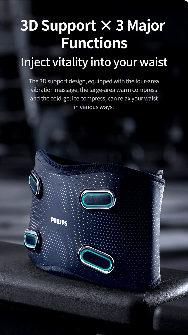 Philips Cordless Lower Back Massager with Soothing Heating and Ice ...