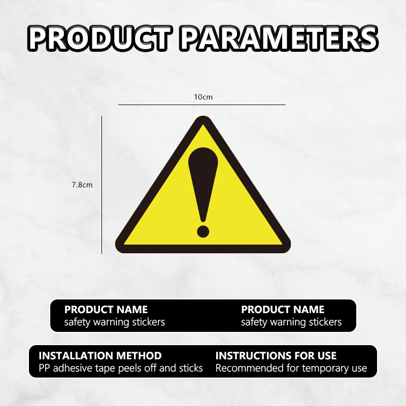 Tanda Amaran Segi Tiga Triangle Warning Sign PVC Sticker Warning ...