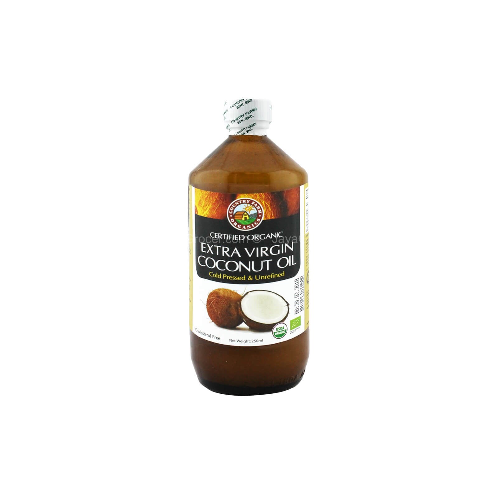 Country Farm Organics Organic Extra Virgin Coconut Oil 500ml / 2 x ...