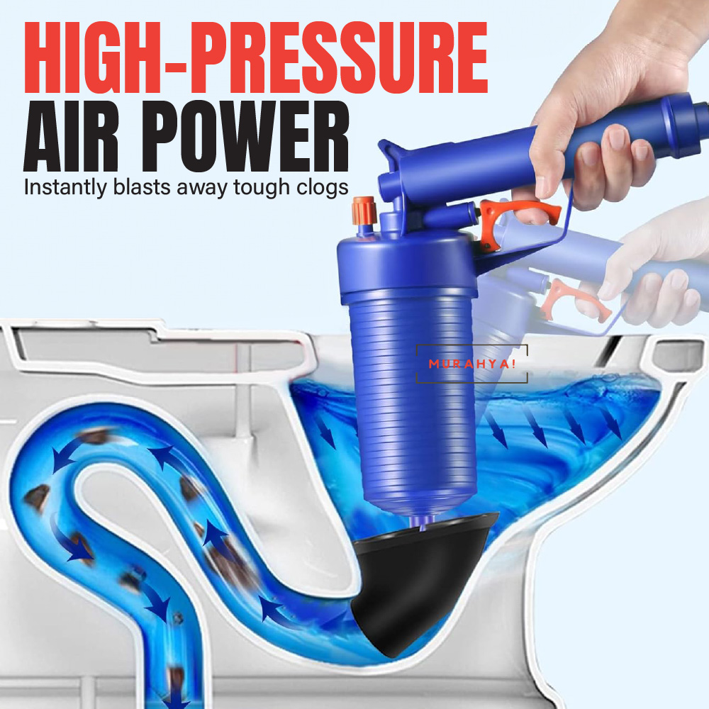Air Power Pump Bathroom Cleaner Toilet Dredge Plug Blockage Remover ...