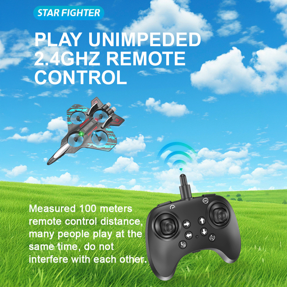360° Spin RC Airplane Fighter Stunt Gravity joystick USB Rechargeable ...