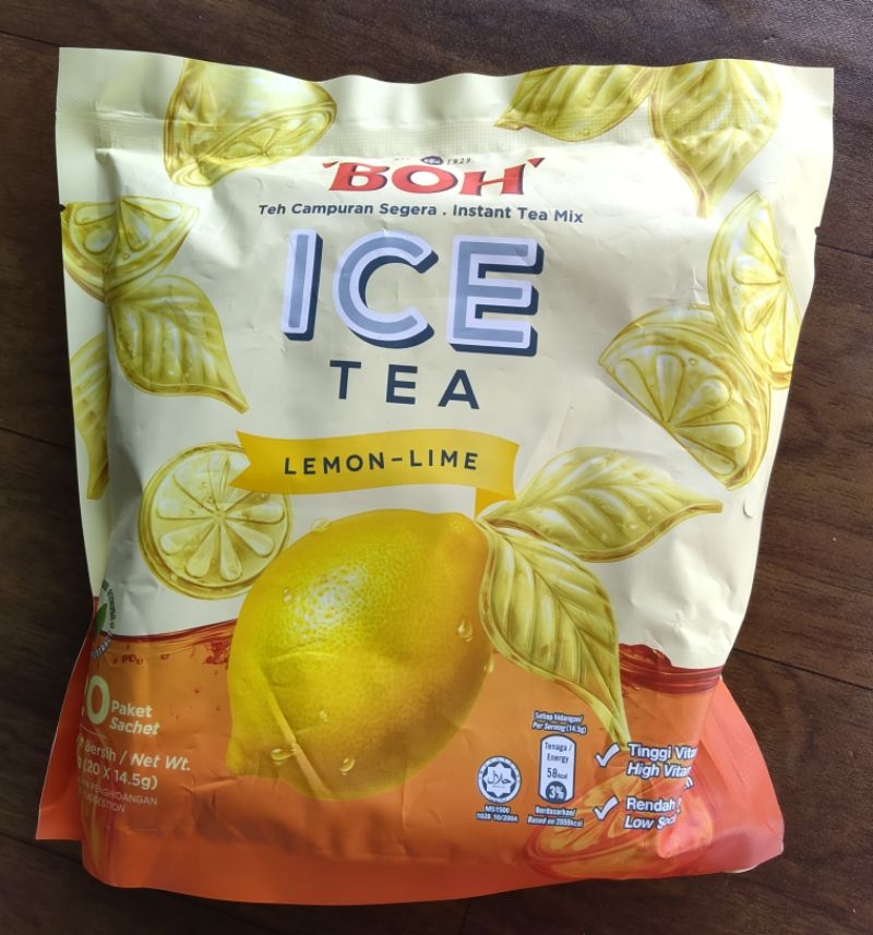 BOH INSTANT TEA MIX - ICE TEA LEMON-LIME 20SACHETS X 14.5G | Shopee ...