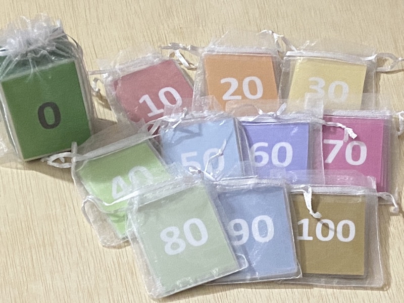 1–100 Laminated Number Flash Cards in 10 Colors Kad Nombor Children’s ...