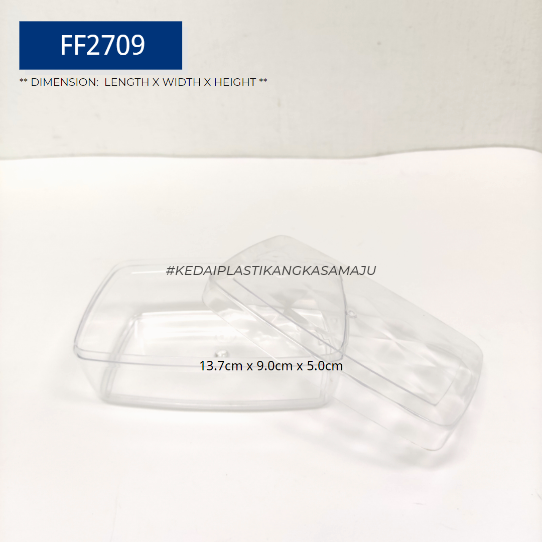 [48 Sets/carton] FF2709 - Bekas Kuih Raya / Cookies Rectangle Container / Rectangular PS ...