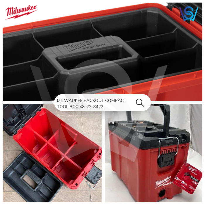 MILWAUKEE PACKOUT Compact Tool Box (48-22-8422) Storage Heavy Duty ...