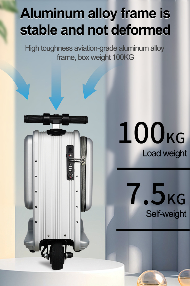 🔥Free Suitcase🔥 Smart Electric Luggage Retractable Riding Rod Electric ...