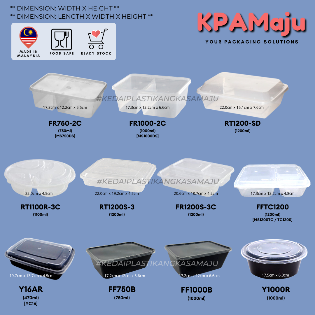 [90sets/carton] FC3000 (3000ml) - Round PP Container, Microwave Safe PP ...