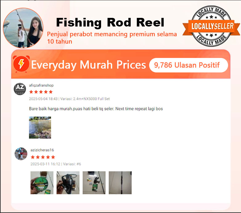 Shimamo Fishing Rod Set Fishing Reel Rod Joran Pancing Set Barang ...