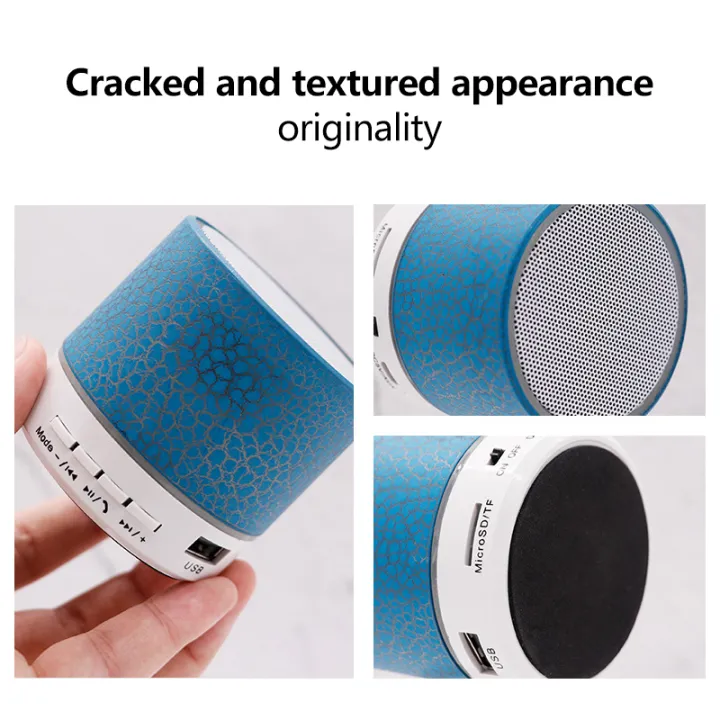 7 Color Mini Bluetooth Wireless Speaker Color LED Light Portable ...