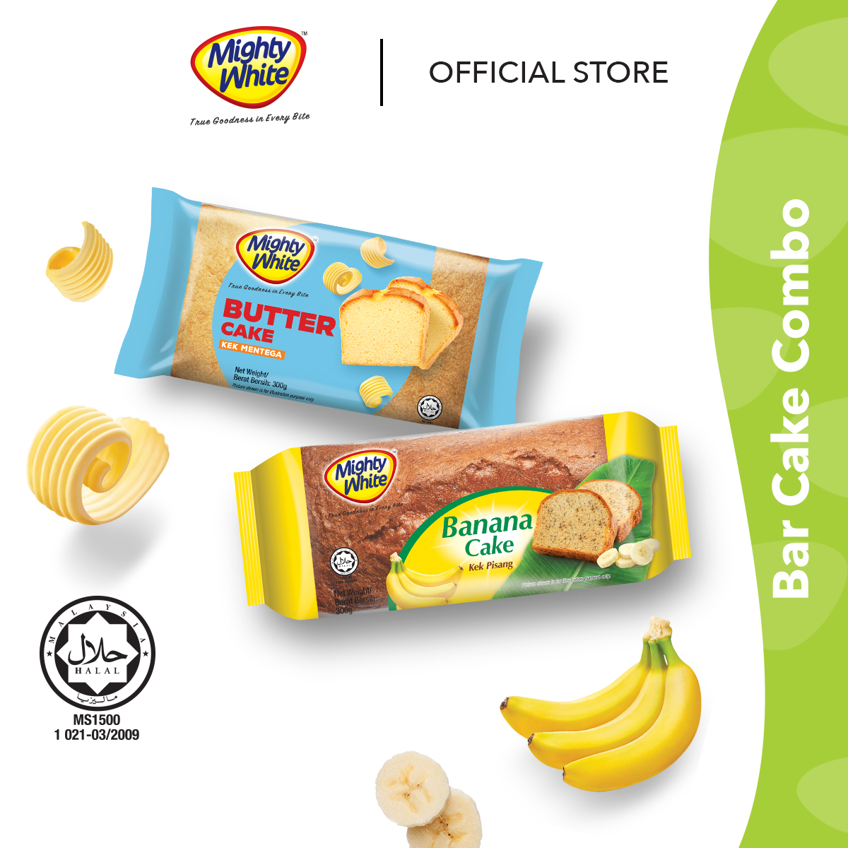 [MIGHTY WHITE] Bar Cake (300gm) Combo | Shopee Malaysia