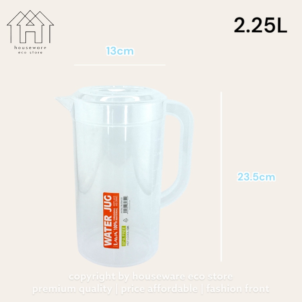 LAVA Water Juice Plastic Water Jug Serving Jug Cold & Warm Water Tea ...
